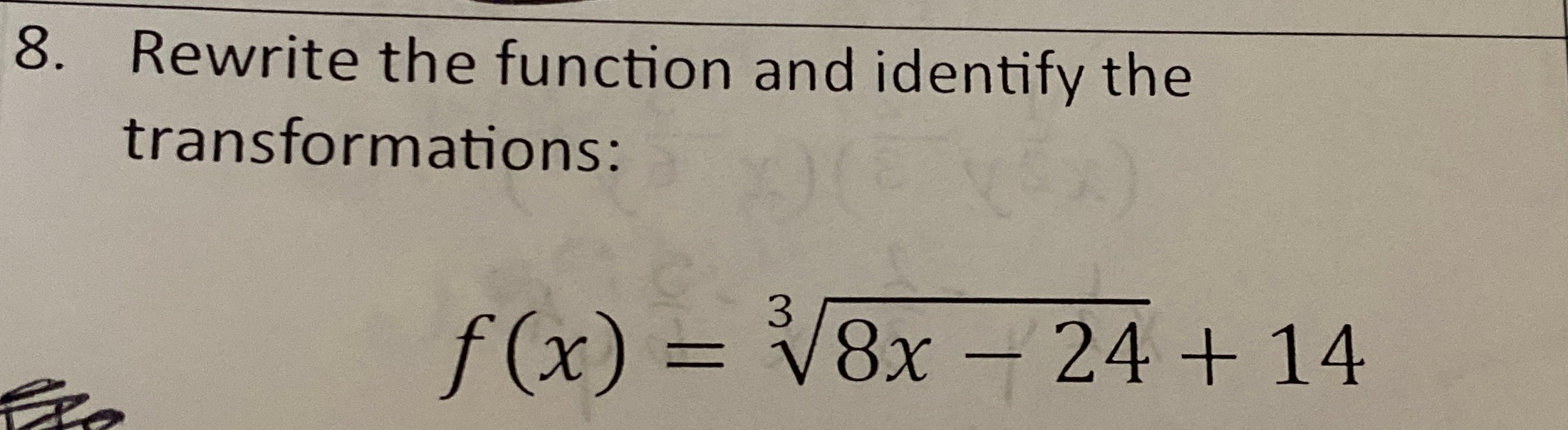 Solved Rewrite the function and identify the | Chegg.com
