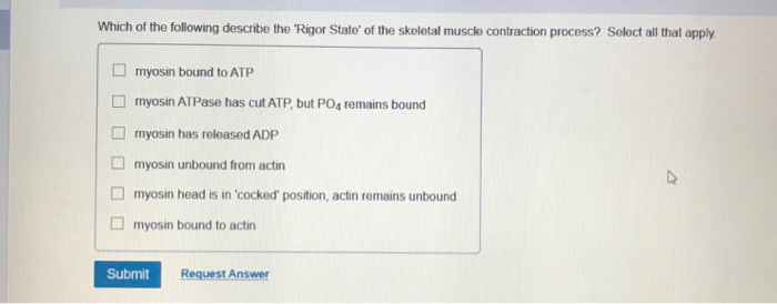 Solved Which of the following describe the "Rigor State of | Chegg.com