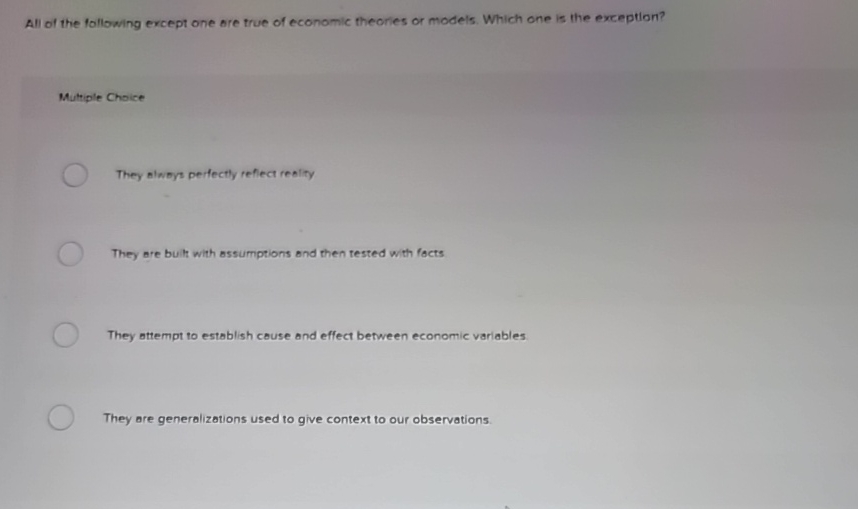 Solved All of the following except one ore true of economic | Chegg.com