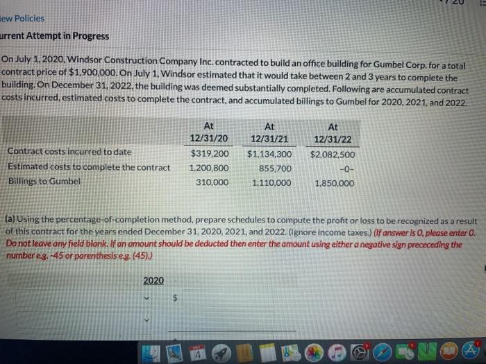 Solved $ (b) Using the completed-contract method, prepare | Chegg.com