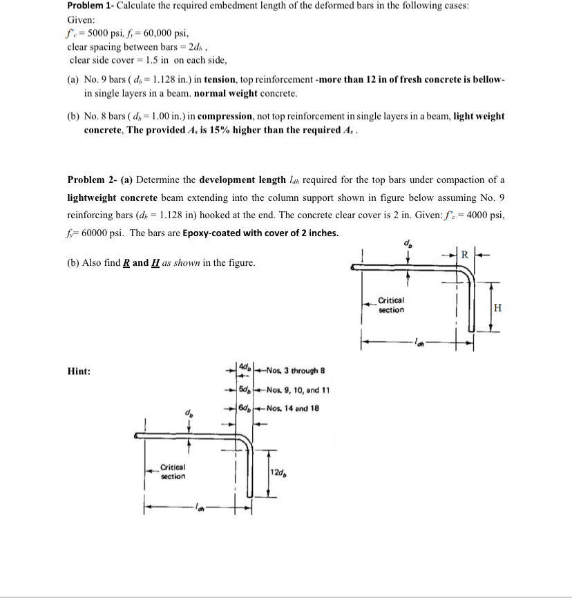 Solved Problem 1- ﻿Calculate the required embedment length | Chegg.com
