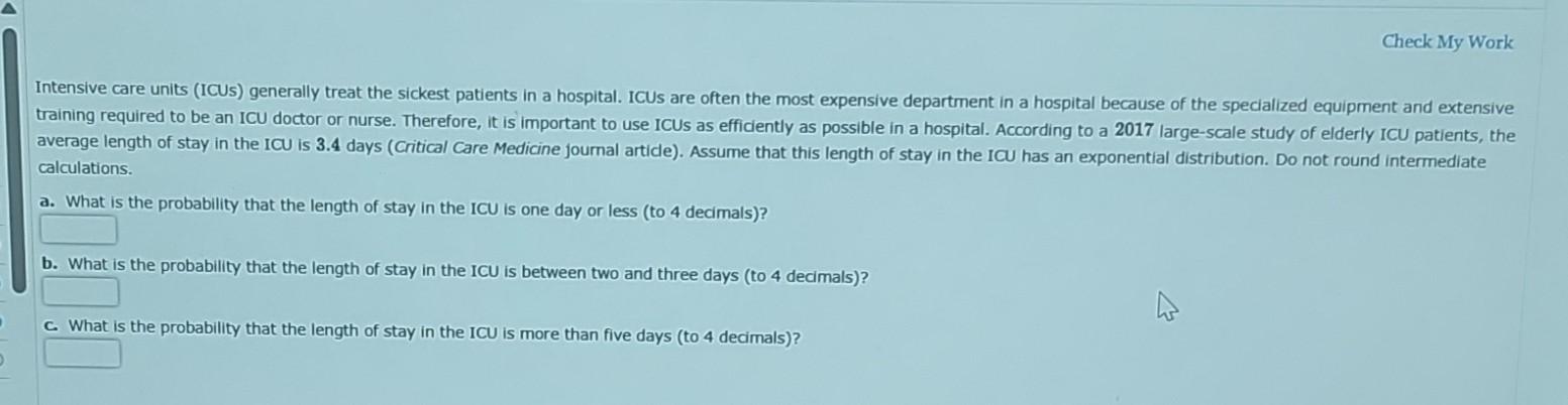 Solved Intensive care units (ICUs) generally treat the | Chegg.com