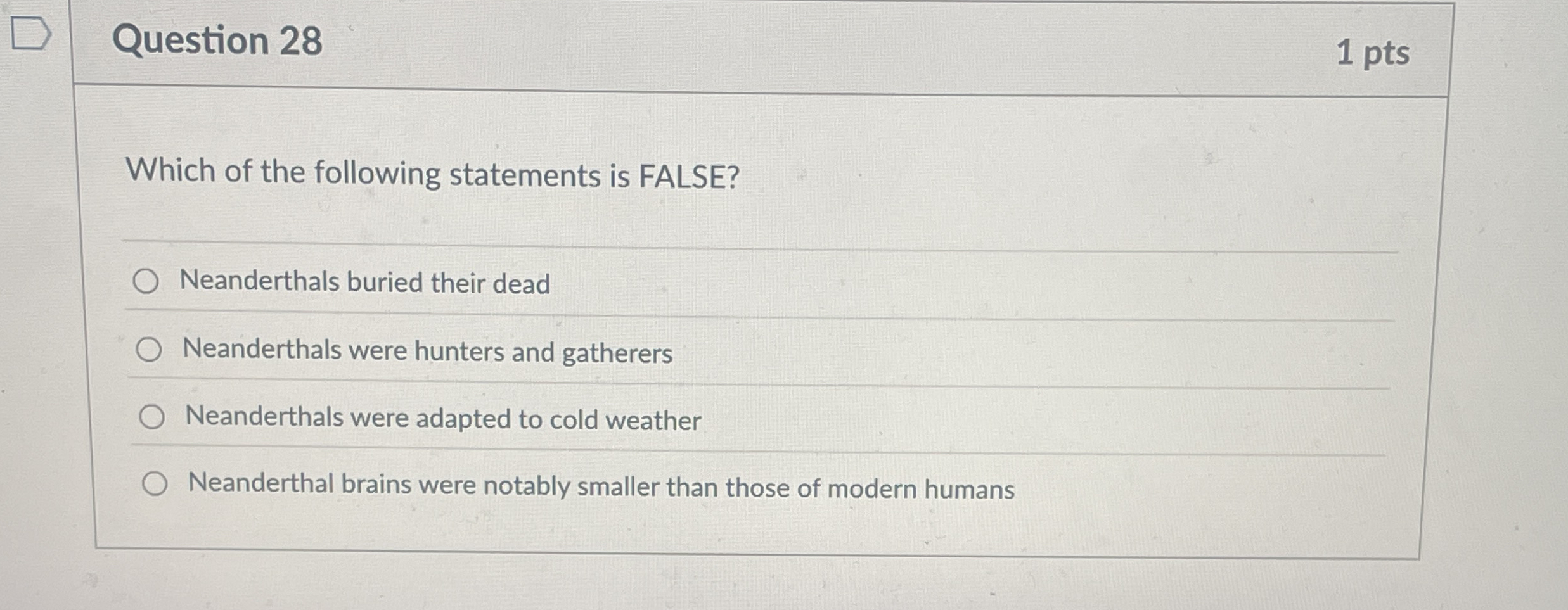 Solved Question 281 ﻿ptsWhich of the following statements is | Chegg.com