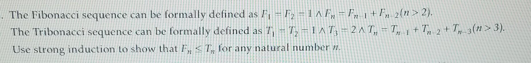 Solved 212 The Fibonacci sequence can be formally defined as | Chegg.com