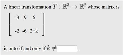 Solved A linear transformation T : R3 rightarrow R2 whose | Chegg.com