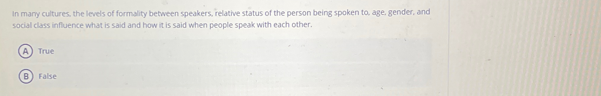Solved In many cultures, the levels of formality between | Chegg.com