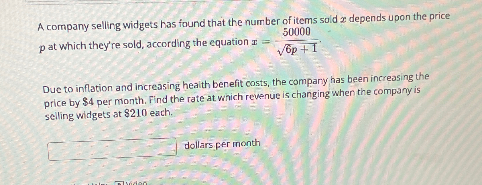 Solved A company selling widgets has found that the number | Chegg.com