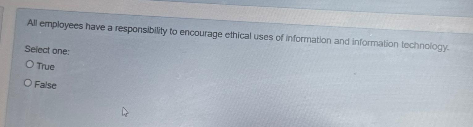 Solved All employees have a responsibility to encourage | Chegg.com