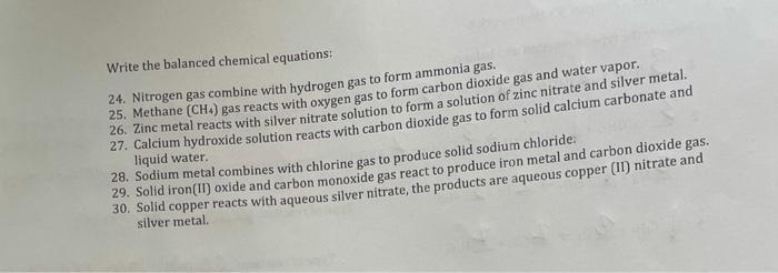 Solved 5. PbSO - PbSO3 + ___02 Type of reaction: 6. - NH3 + | Chegg.com