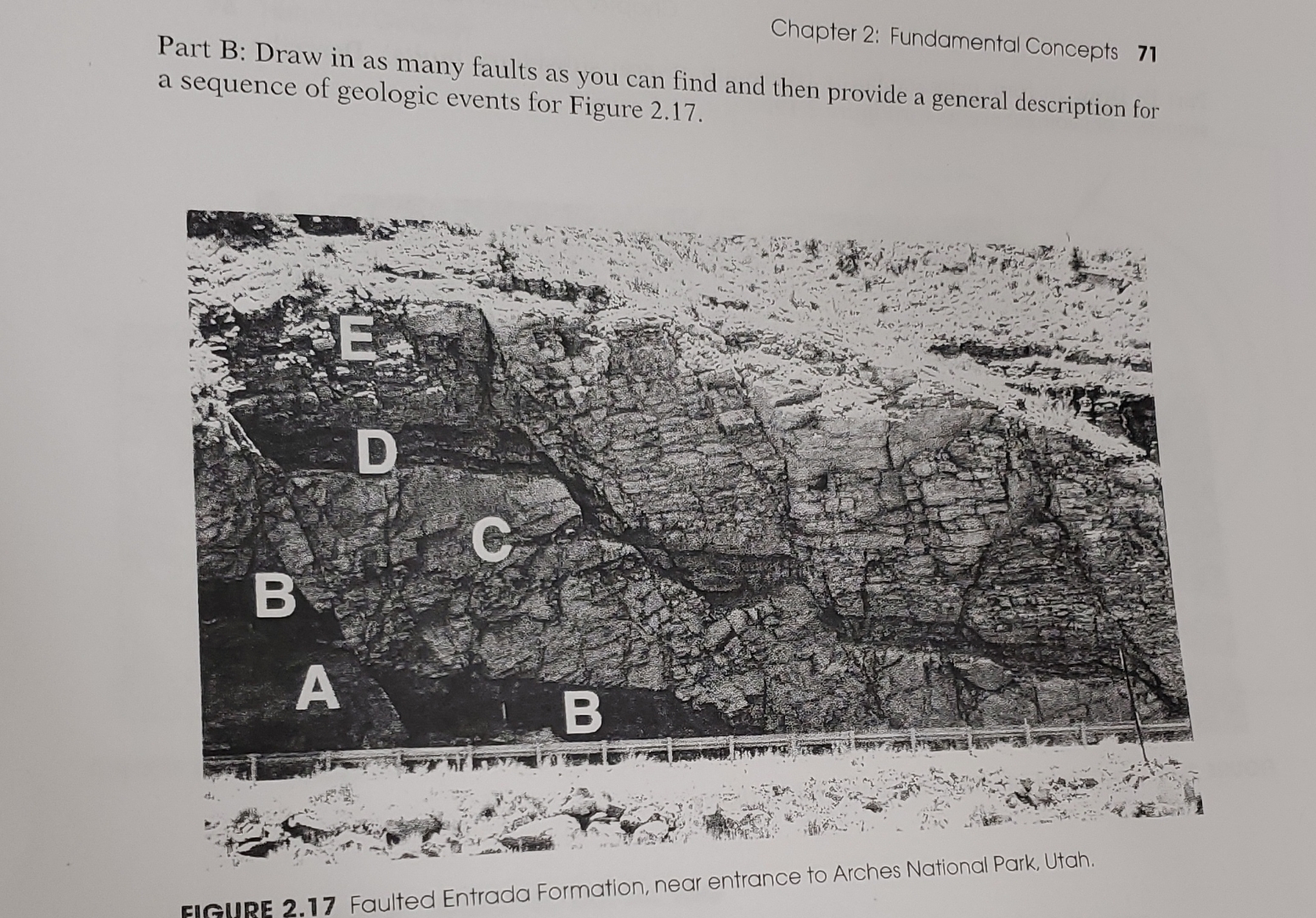 a sequence of geologic events for Fou find and then | Chegg.com