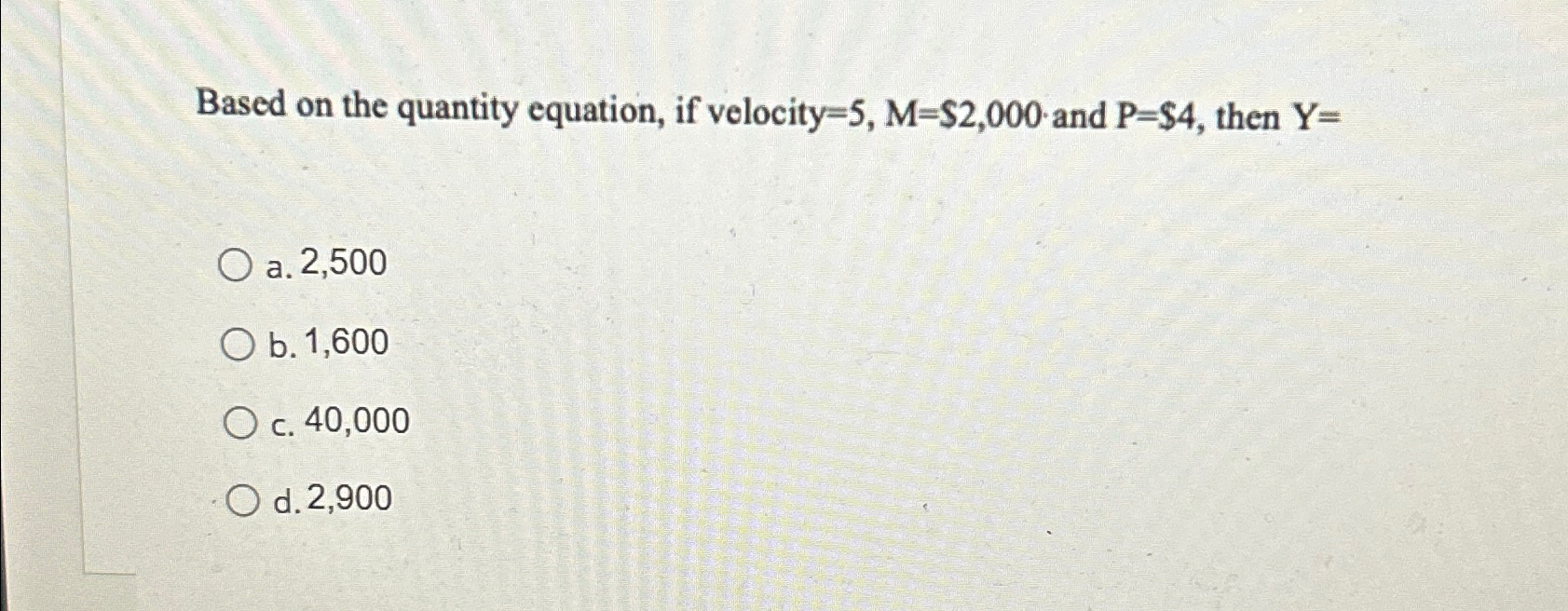 Solved Based on the quantity equation, if velocity | Chegg.com