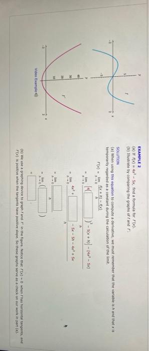 Solved EXAMPLE 2 (a) If f(x)=4x3−5x, find a formula for | Chegg.com