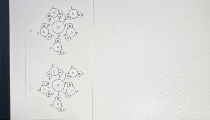 Solved Choose the hydration shell that forms around a | Chegg.com