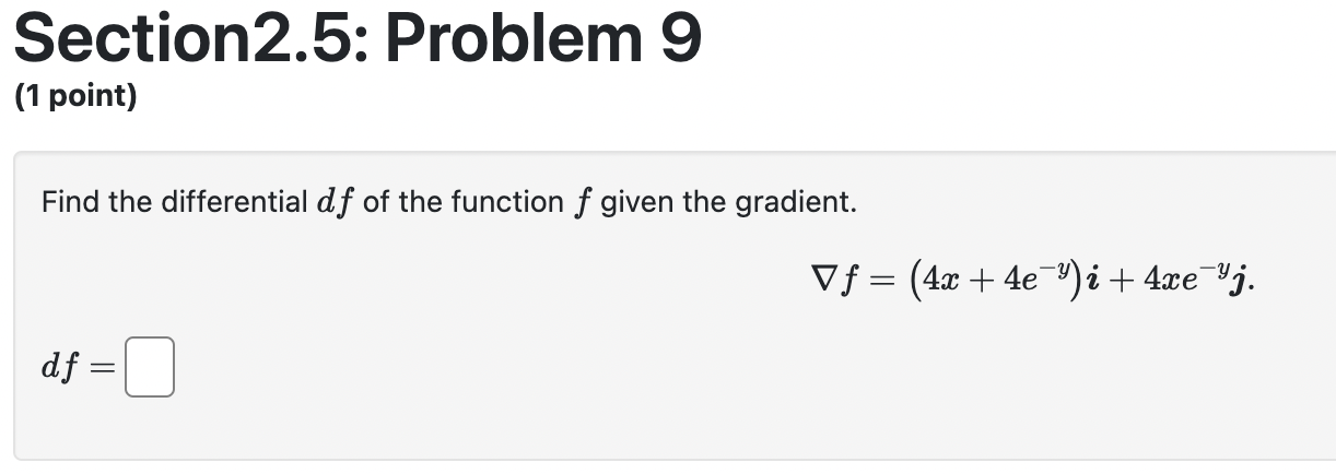 Solved Find the differential df ﻿of the function f ﻿given | Chegg.com