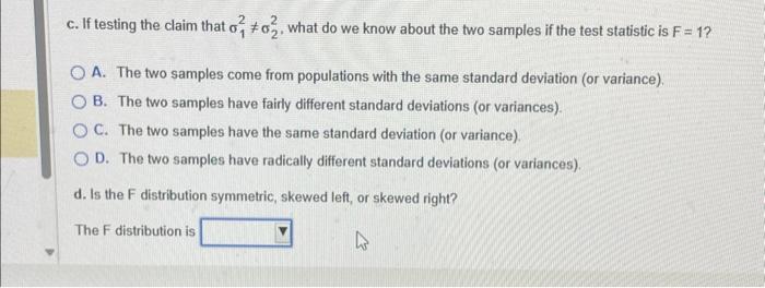 Solved Answer the following questions on the F test | Chegg.com