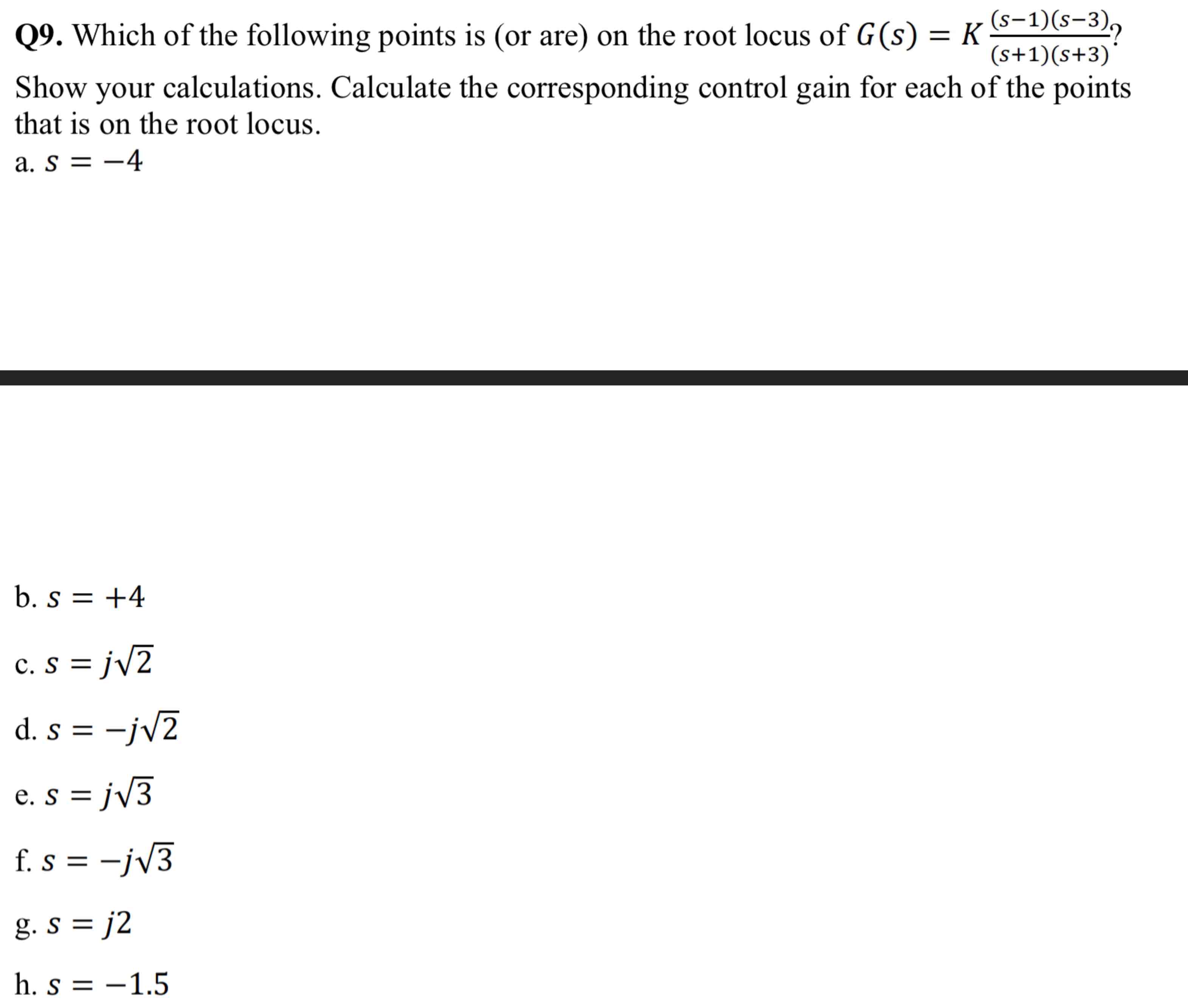 Solved Q9. ﻿Which of the following points is (or are) ﻿on | Chegg.com