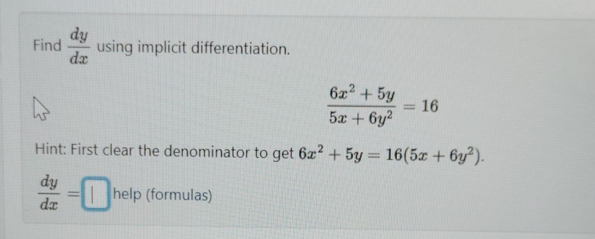 Solved Find dydx ﻿using implicit | Chegg.com