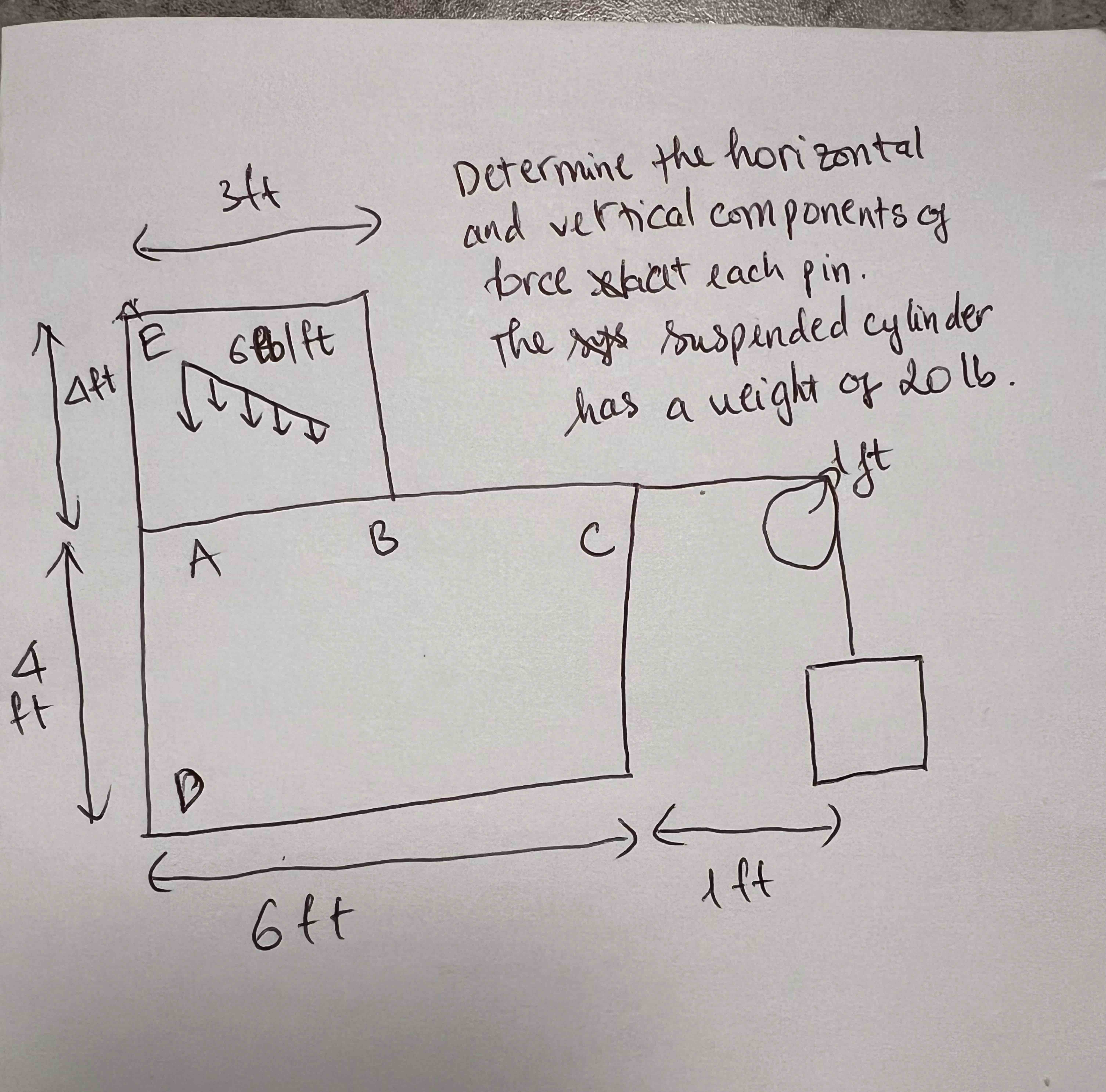 Determine the horizontal and vertical components of | Chegg.com