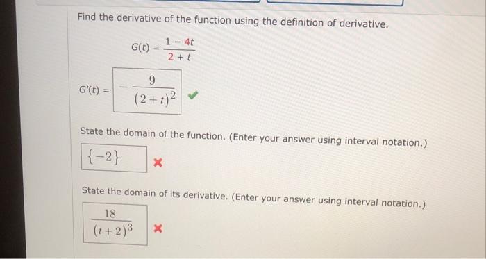 Solved Find the derivative of the function using the | Chegg.com