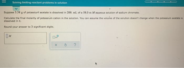 Solved Solving limiting reactant problems in solution | Chegg.com