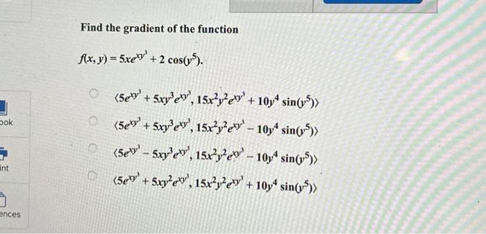 Solved Find the gradient of the function | Chegg.com