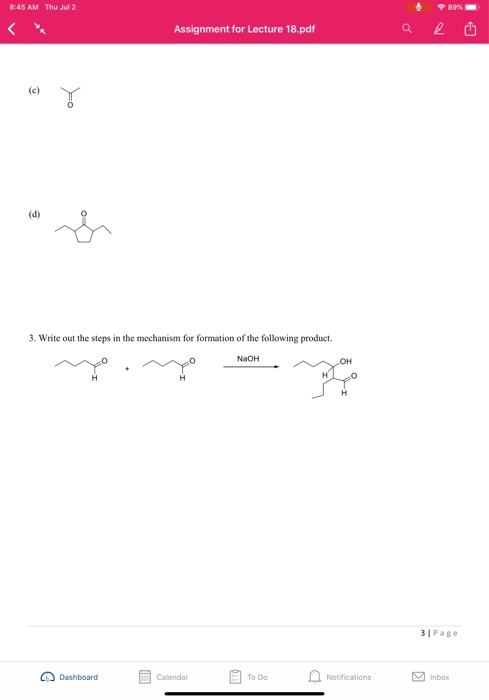 Solved 2. Draw the resonance contributors to the enolate | Chegg.com
