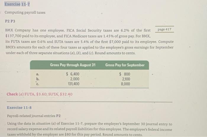 Solved Exercise 11-8 Payroll-related journal entries P2 | Chegg.com