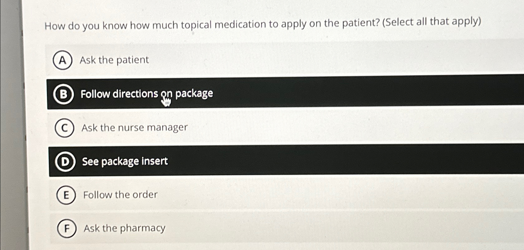 Solved How do you know how much topical medication to apply | Chegg.com