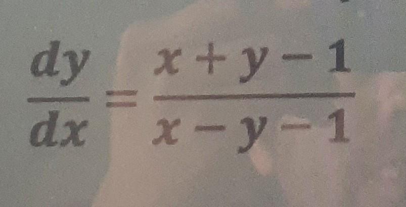 Solved dy x+y-1 dx x-y-1 | Chegg.com