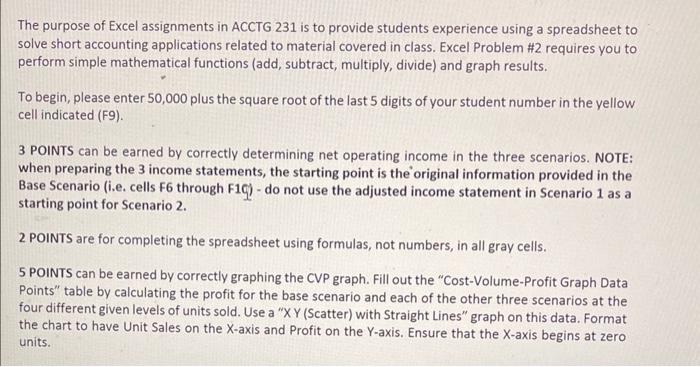 Solved The purpose of Excel assignments in ACCTG 231 is to | Chegg.com