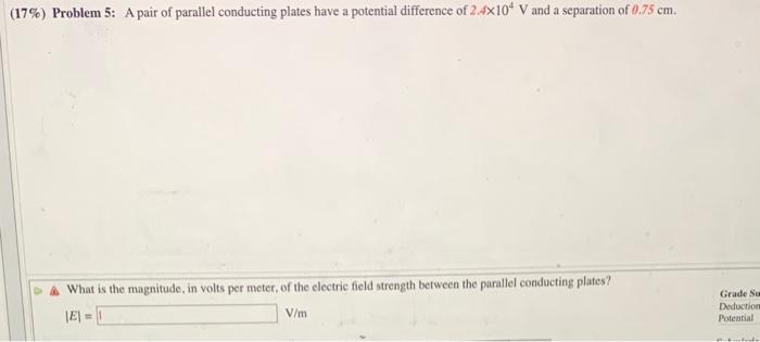 Solved (17\%) Problem 5: A pair of parallel conducting | Chegg.com