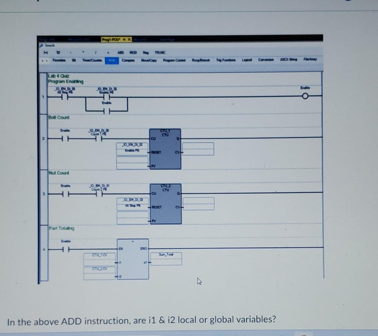 Solved In the above ADD instruction, are i1 \\& i2 local or | Chegg.com
