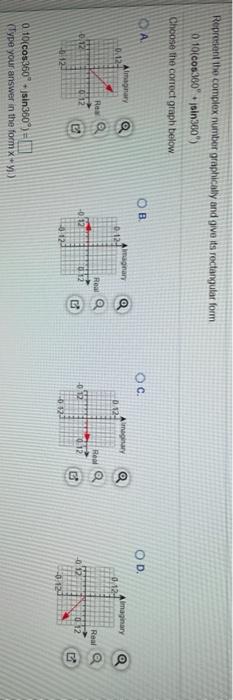 Solved Represent the complex number graphically and give its | Chegg.com