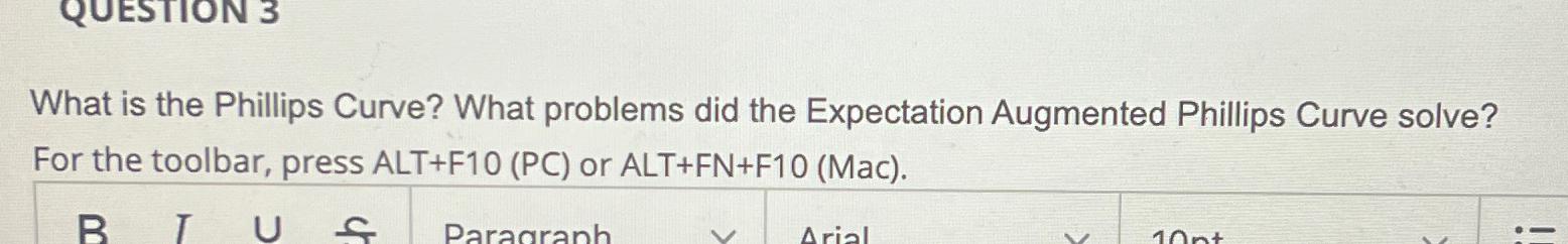 Solved What is the Phillips Curve? What problems did the | Chegg.com