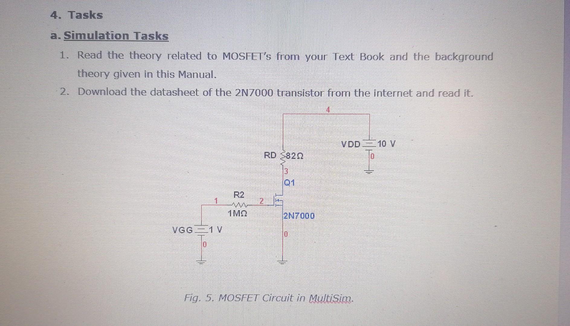 Solved a. Simulation Tasks 1. Read the theory related to | Chegg.com