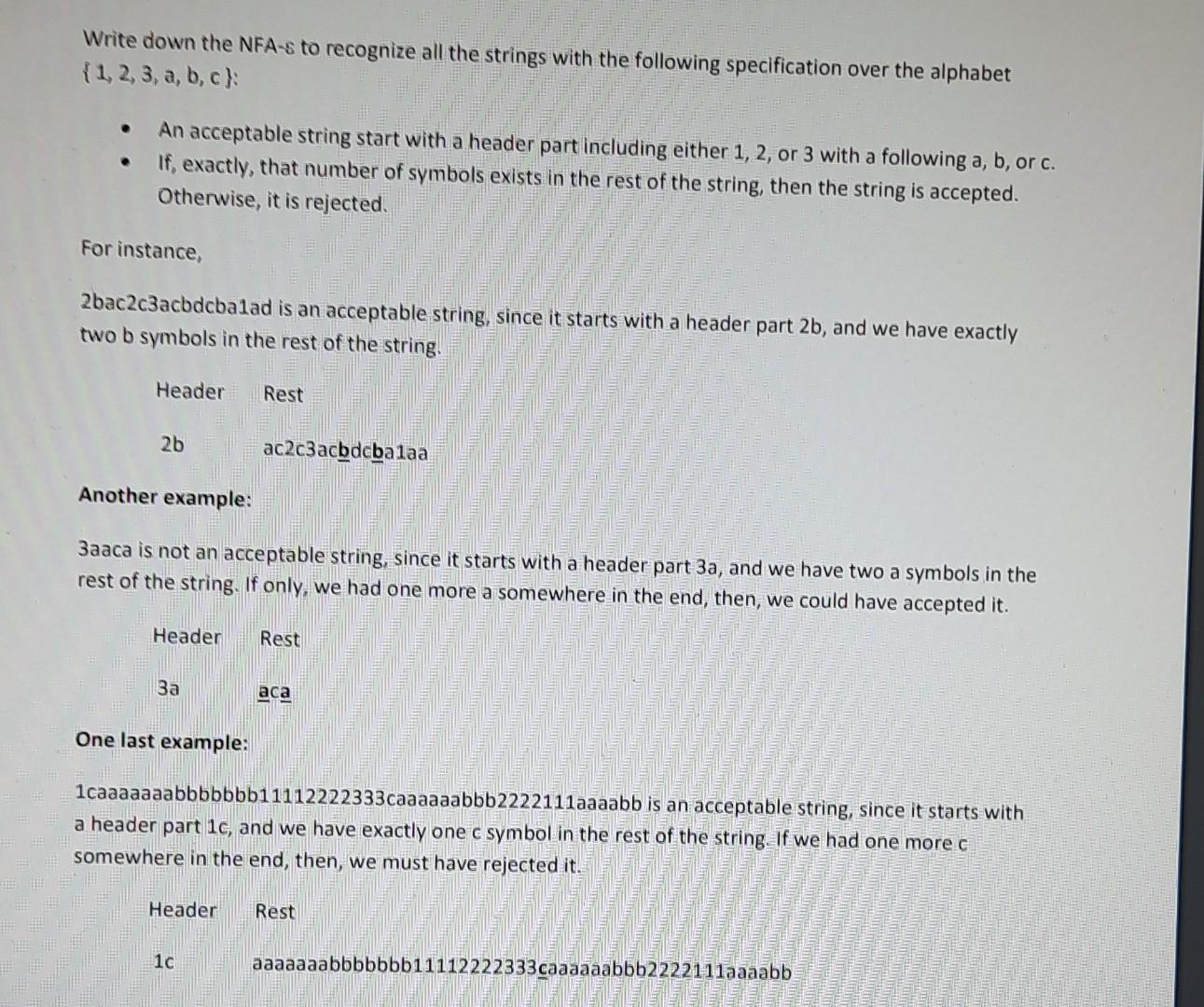 Solved Write down the NFA-s to recognize all the strings | Chegg.com