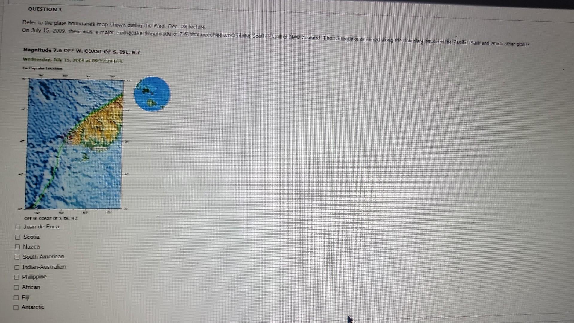 Solved Refer to the plate boundaries map shown duning the | Chegg.com