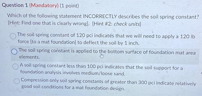 Solved Which of the following statement INCORRECTLY | Chegg.com