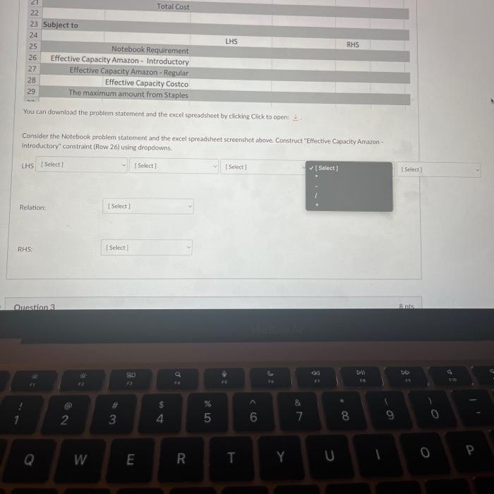Solved Please help fill in the dropdowns according to the | Chegg.com