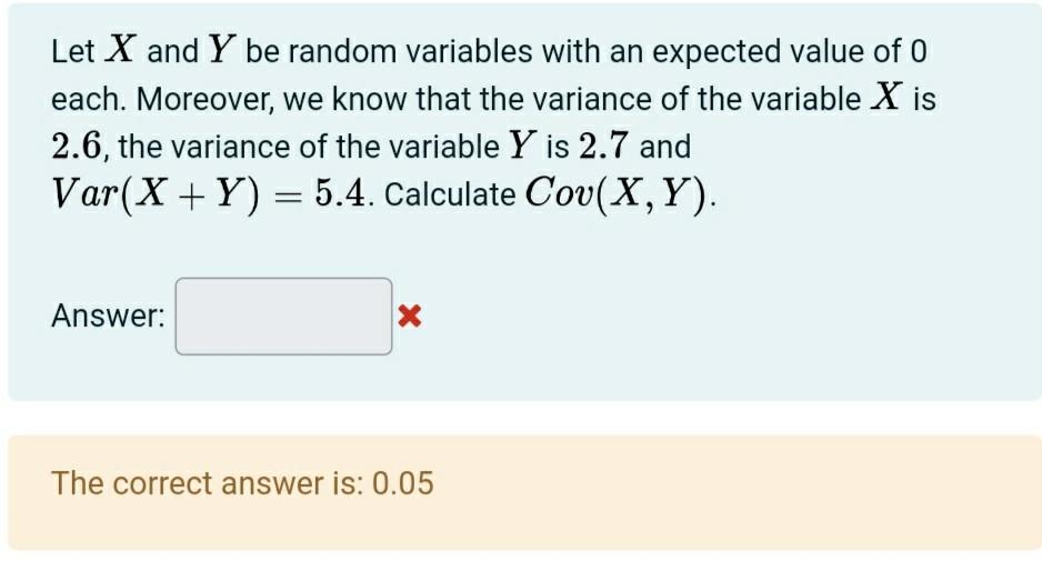 Solved Let X and Y be random variables with an expected | Chegg.com