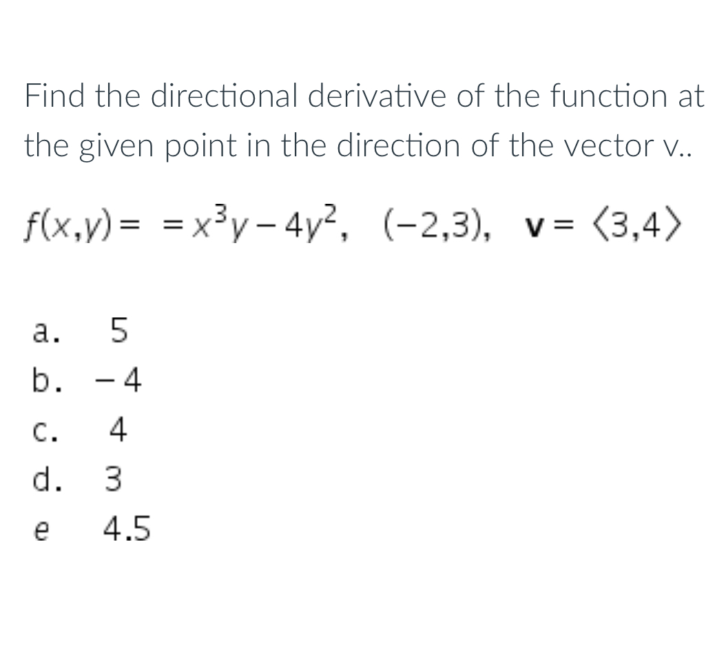 Solved Find the directional derivative of the function at | Chegg.com