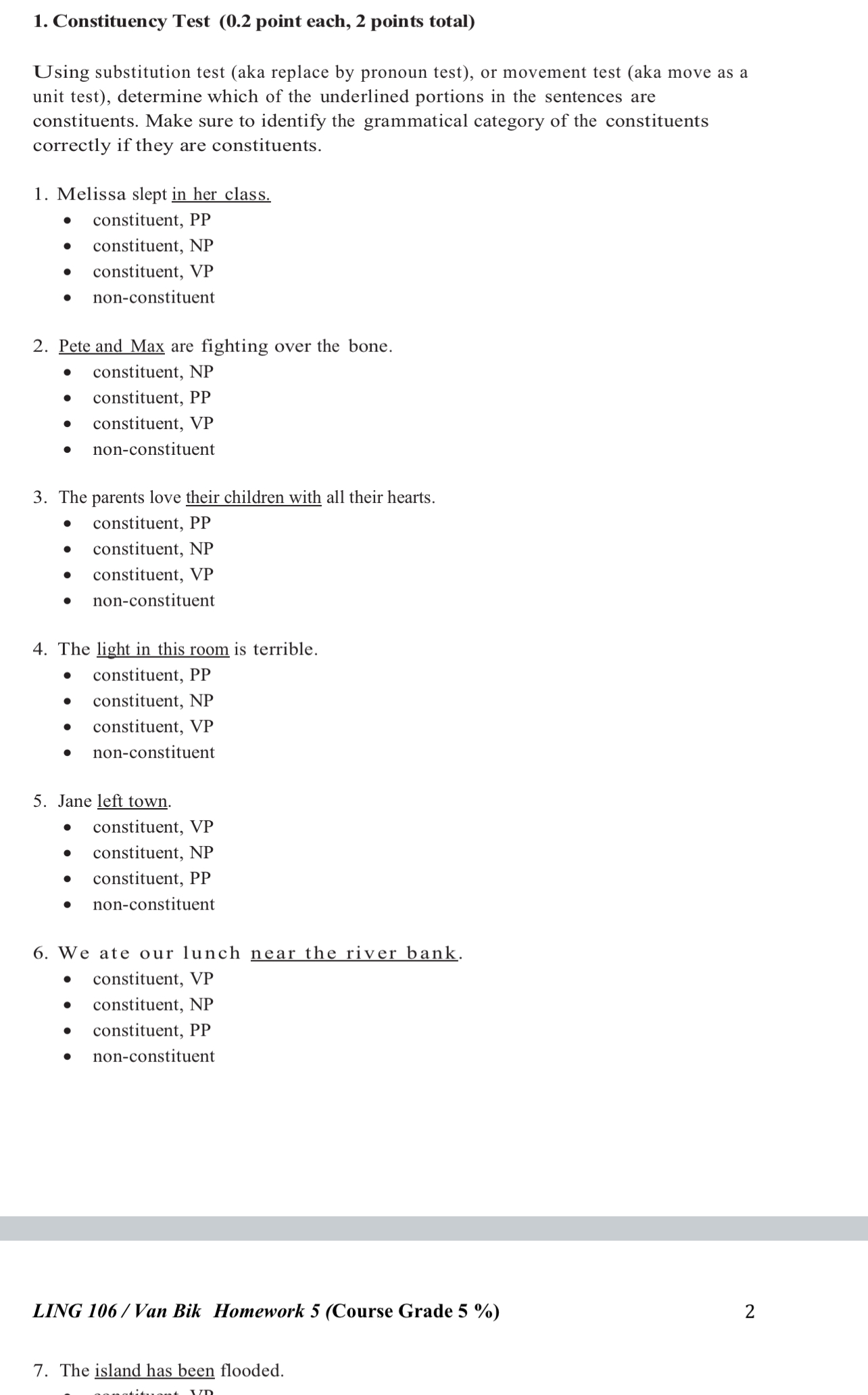 Solved Constituency Test ( 0.2 ﻿point each, 2 ﻿points | Chegg.com