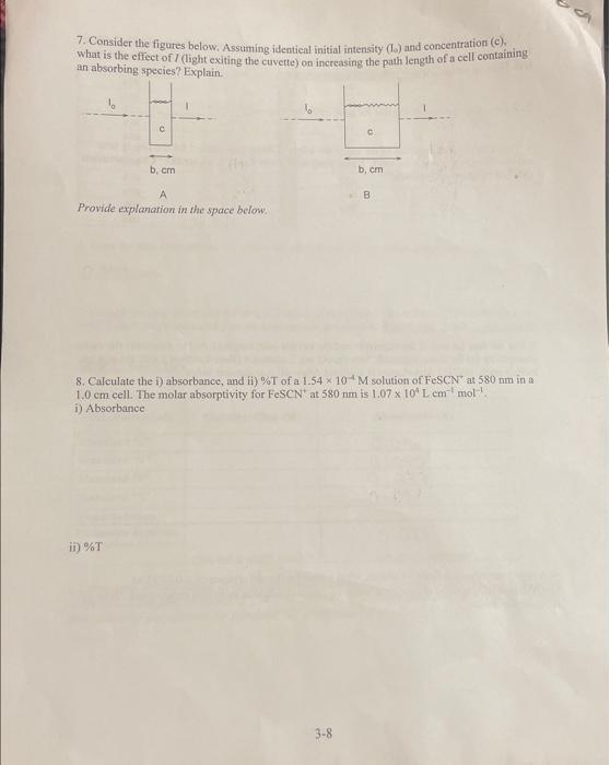 hi PART B. Obtaining an Absorption Spectrum Table 1. | Chegg.com