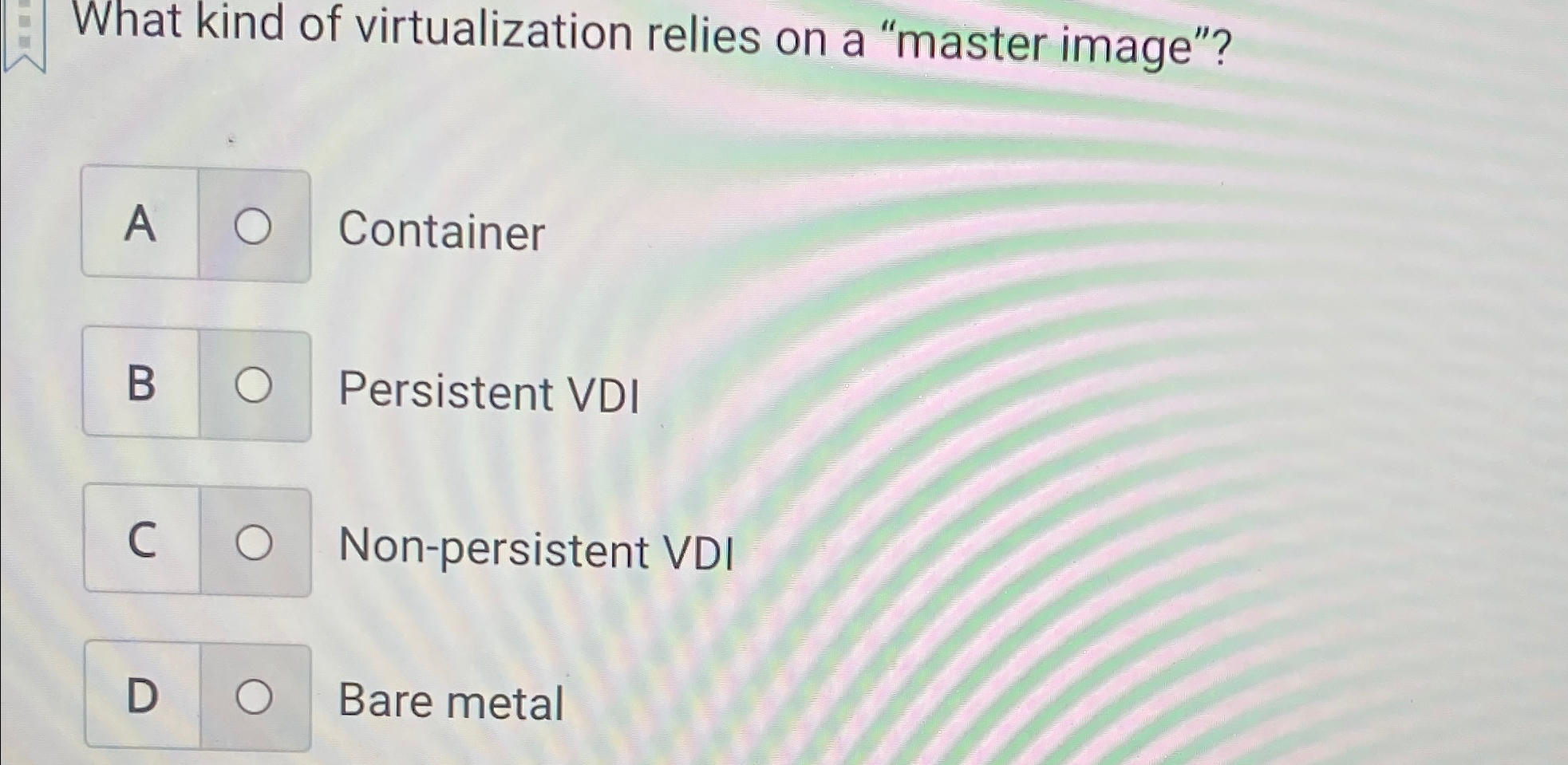 Solved What kind of virtualization relies on a "master | Chegg.com