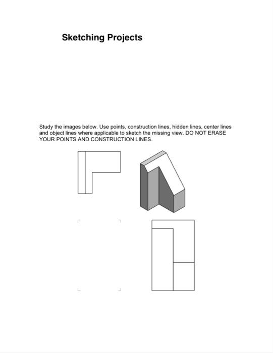 Solved Sketching Projects Study the images below. Use | Chegg.com