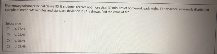 Solved Elementary school principal claims 93 % students | Chegg.com