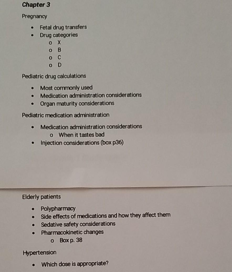 Solved Chapter 3 Pregnancy Fetal drug transfers Drug | Chegg.com