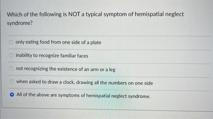 Solved Which of the following is NOT a typical symptom of | Chegg.com