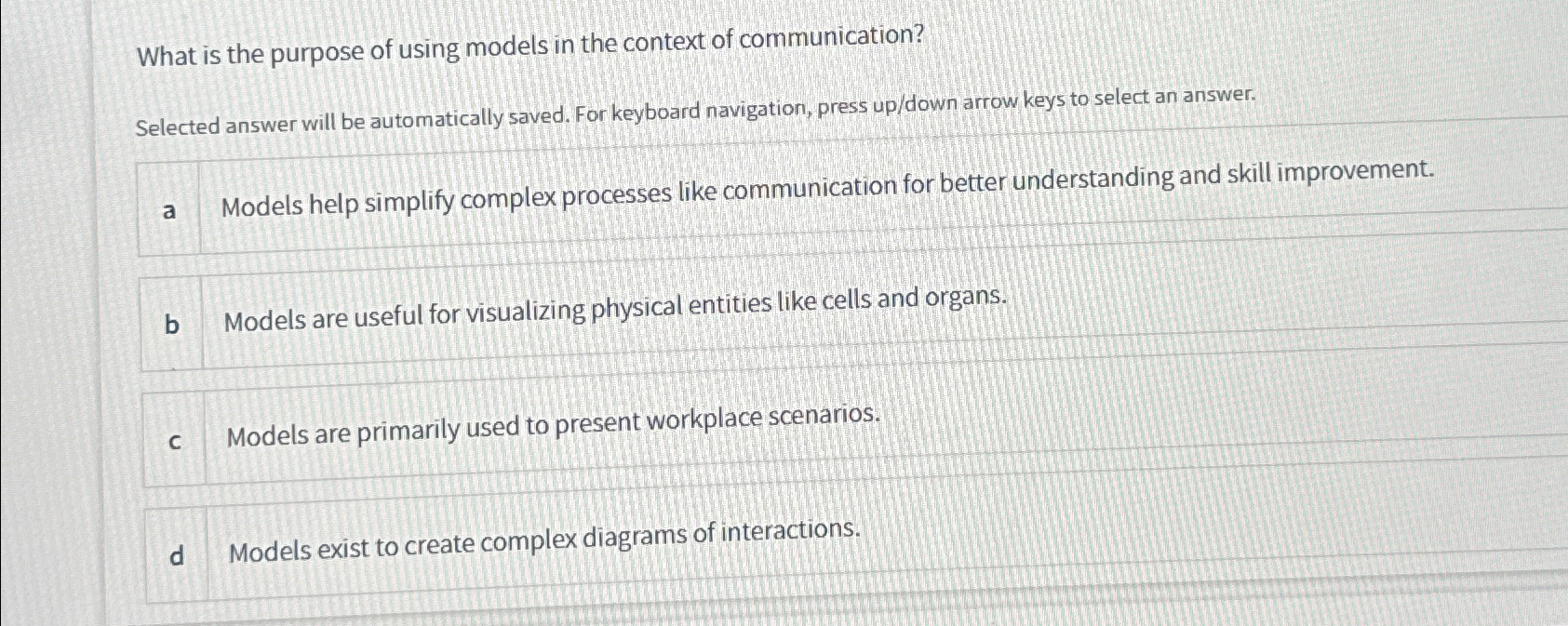 Solved What is the purpose of using models in the context of | Chegg.com