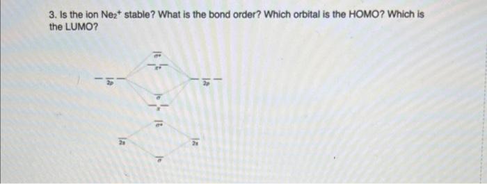 Solved 3. Is the ion Ne2+stable? What is the bond order? | Chegg.com